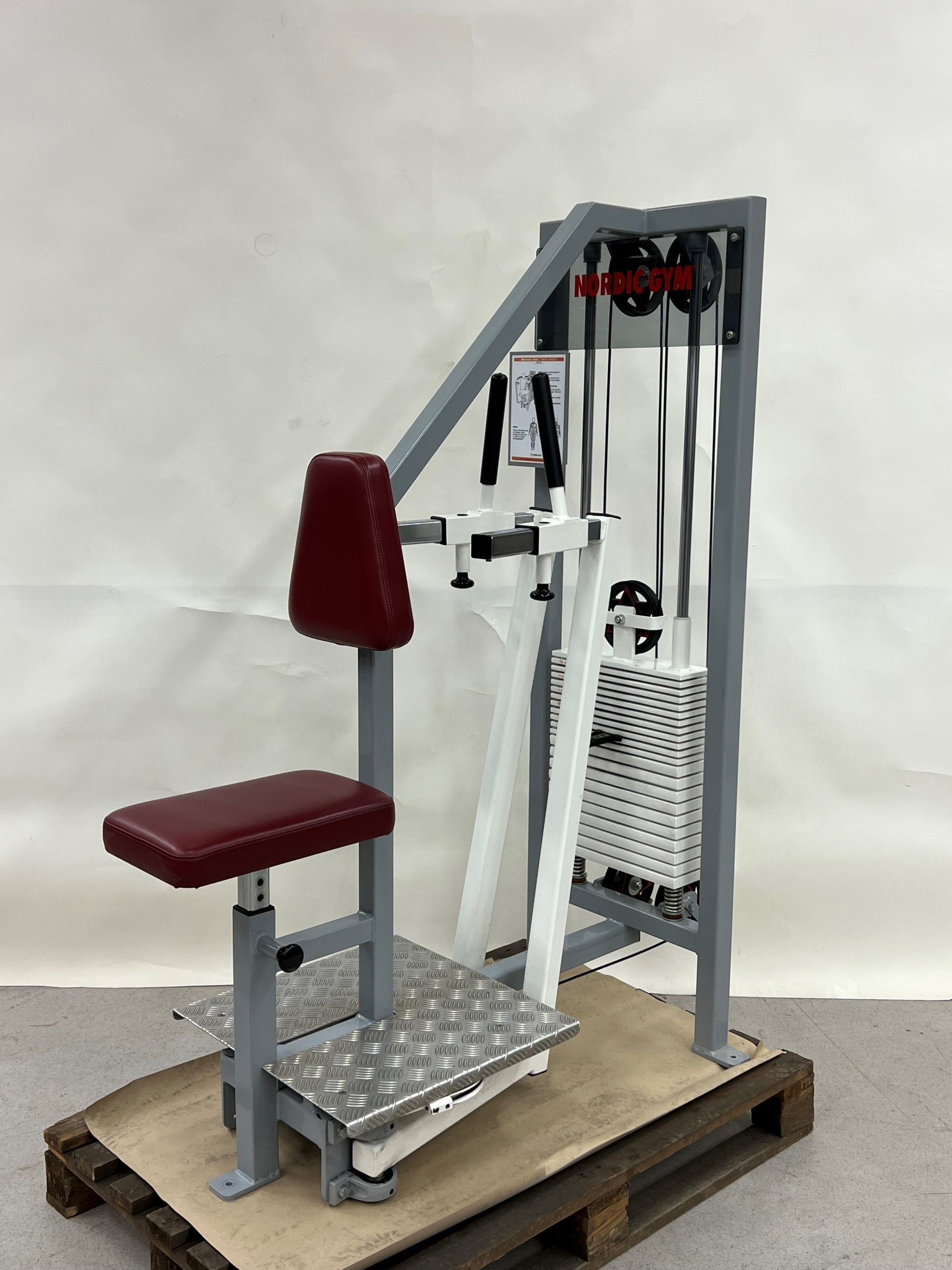 Baksida Axlar Grå/Vit (BEG) - Nordic Gym